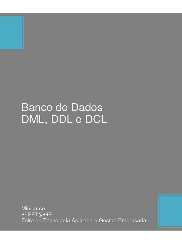 Apostila - Minicurso Banco de Dados | PDF