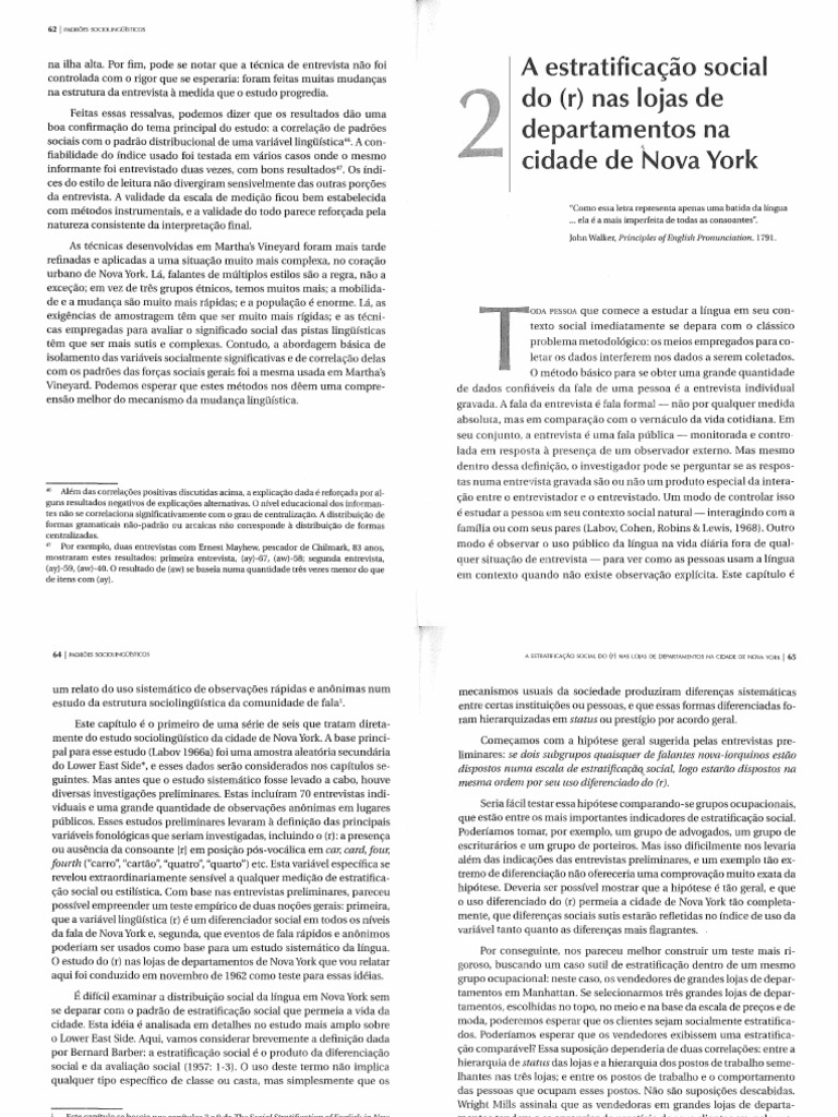 William Labov - Padrões Sociolinguísticos | PDF