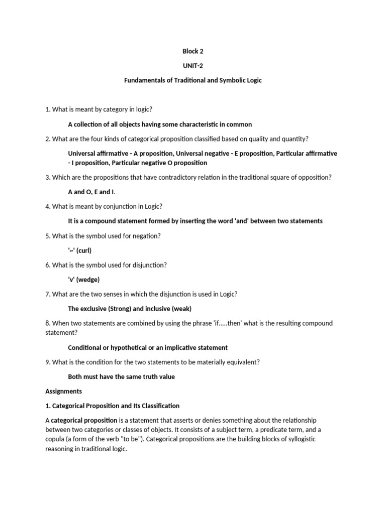 Block 2 Unit 2 Q&A | PDF