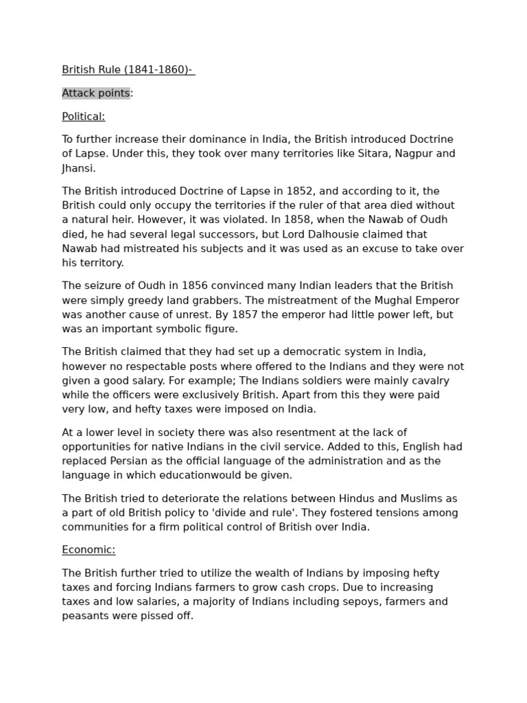 O Level History Chapter 1 | PDF | British Raj | British Empire