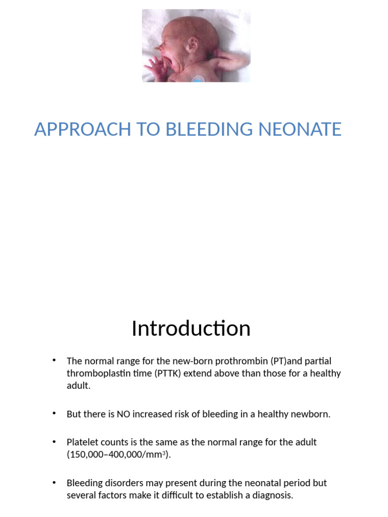 Approachtobleedingneonate | PDF
