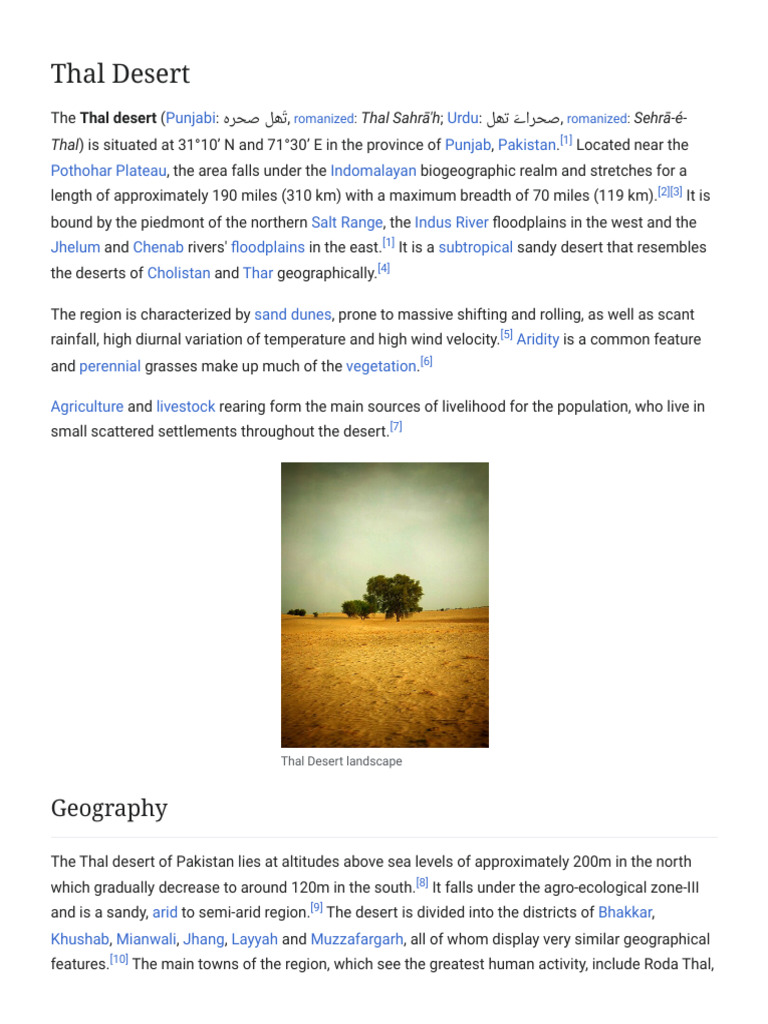 Thal Desert | PDF