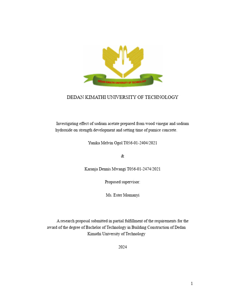 Dedan Kimathi University of Technology | PDF