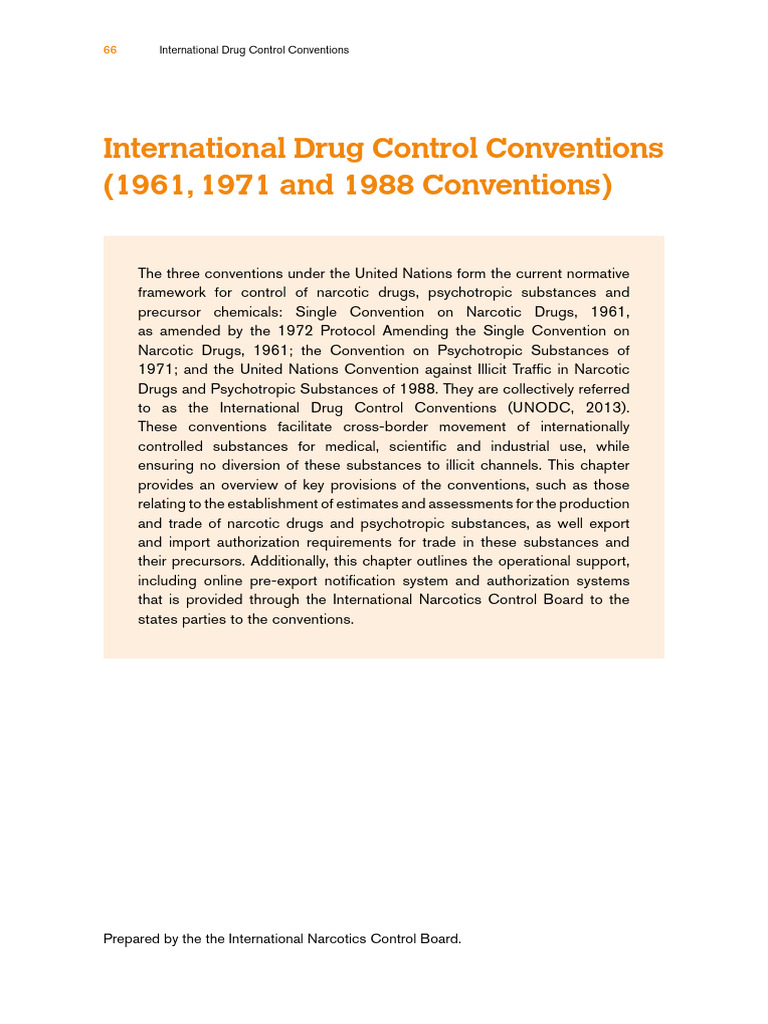 International Drug Control Conventions | PDF
