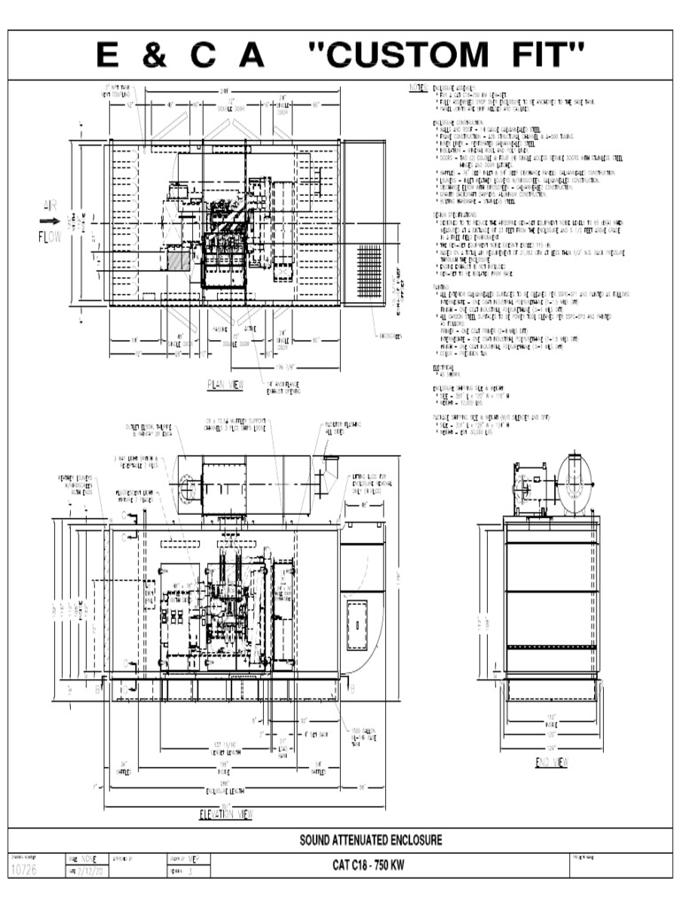 750KW Genset Package Drawing With 24-Hour Basetank - Preliminary | PDF