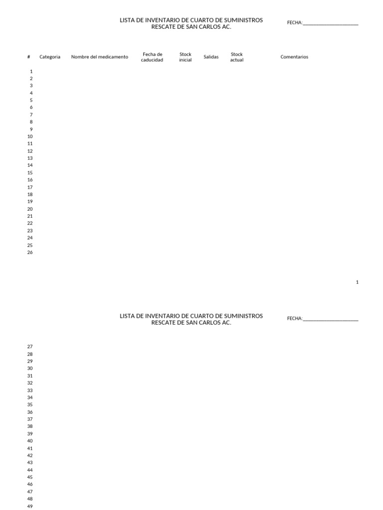 Propuesta formato de inventario | PDF Propuesta formato de inventario | PDF