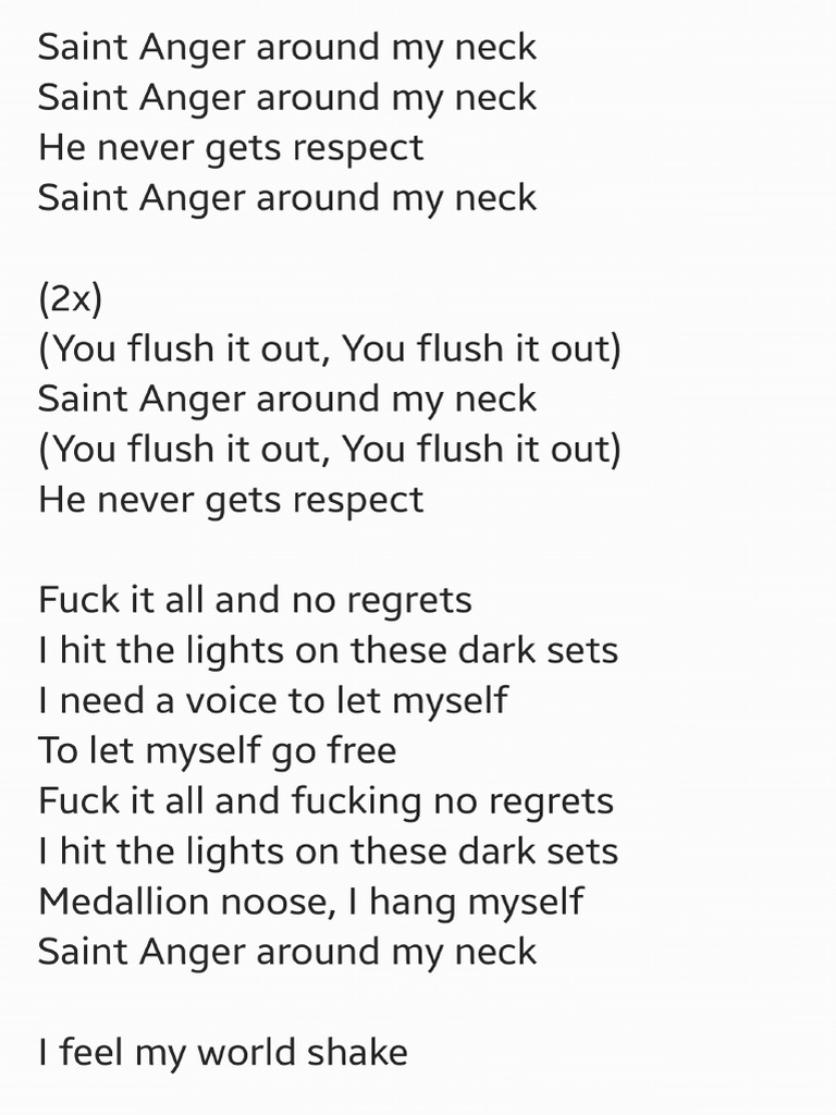 ST Anger Versuri | PDF