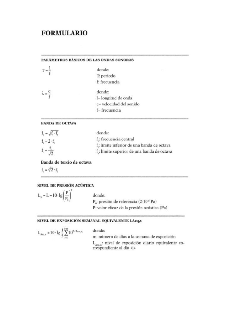 Algunas Formulas B2024 | PDF