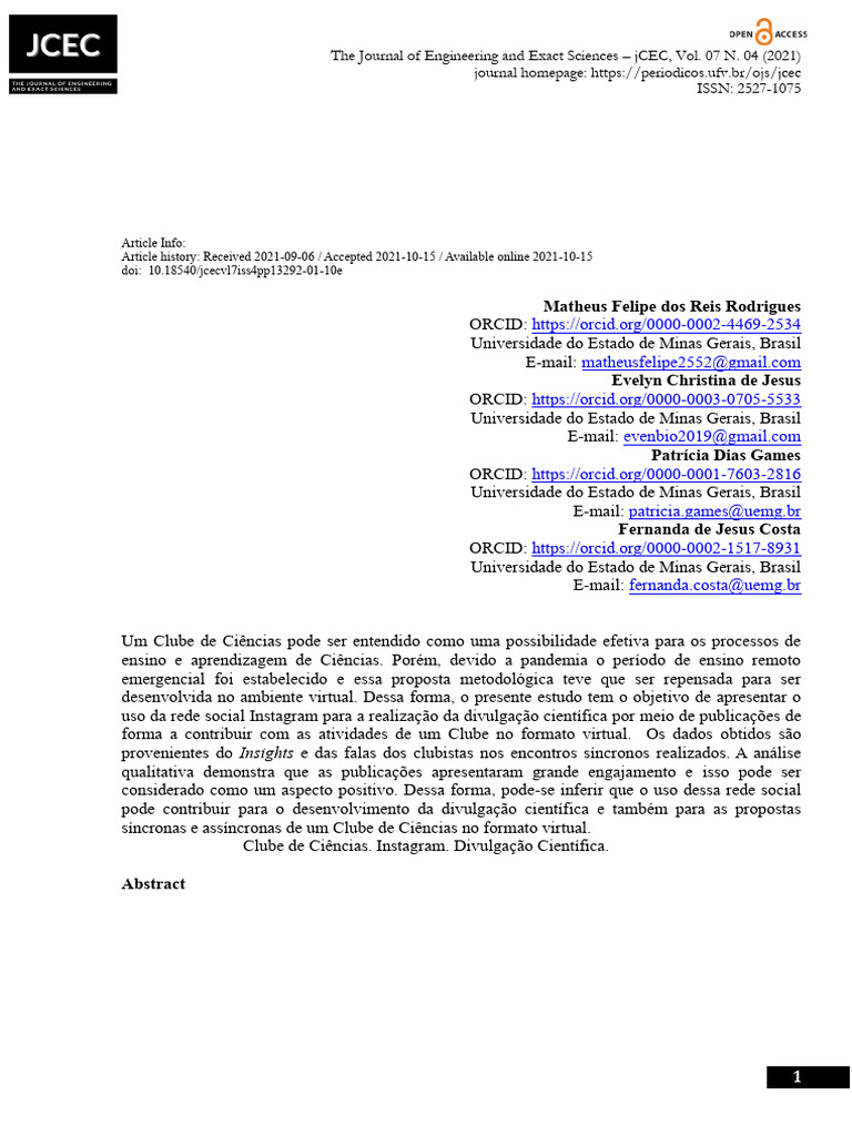 Admin2, 13292-Manuscript Paper - Texto Do Artigo (.Docx) - 60865-1-2-20211014 | PDF