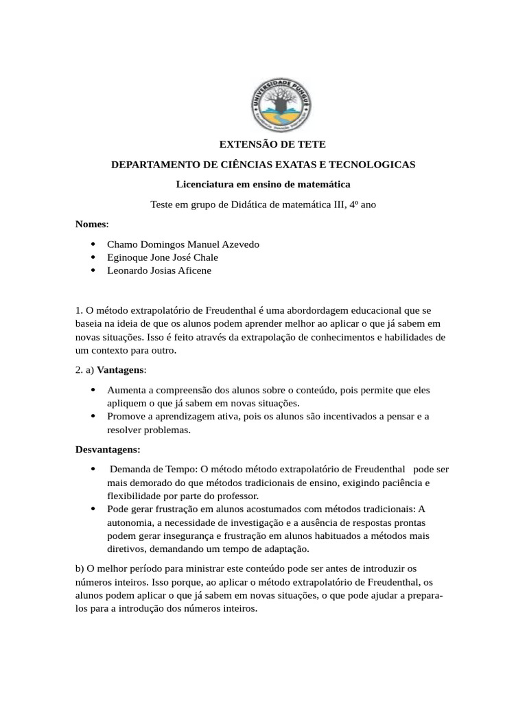 Trabalho em Grupo DM3 | PDF