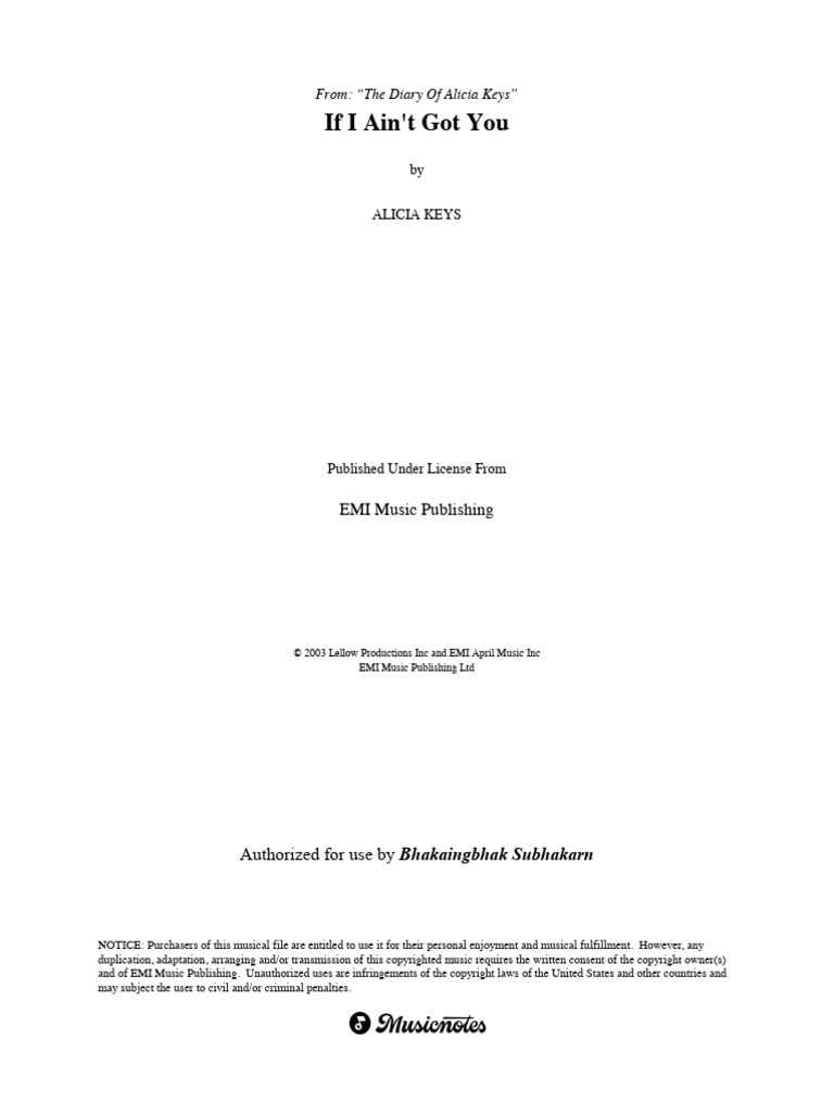 If I Aint Got You G | PDF