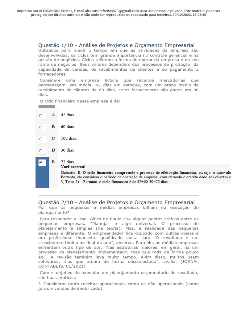 Questão 1 Analise Apol - Passei Direto | PDF