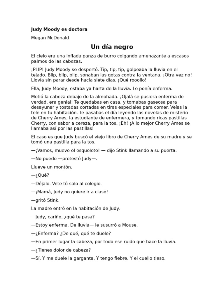 Judy Moody Es Doctora | PDF