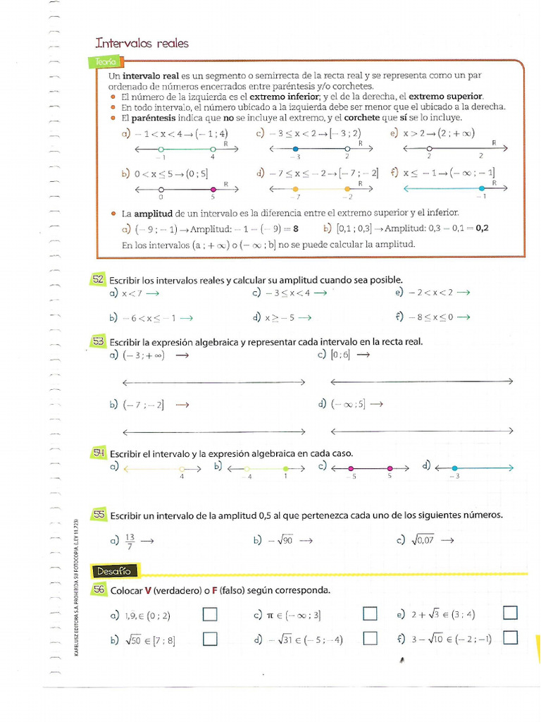 Intervalos Reales | PDF