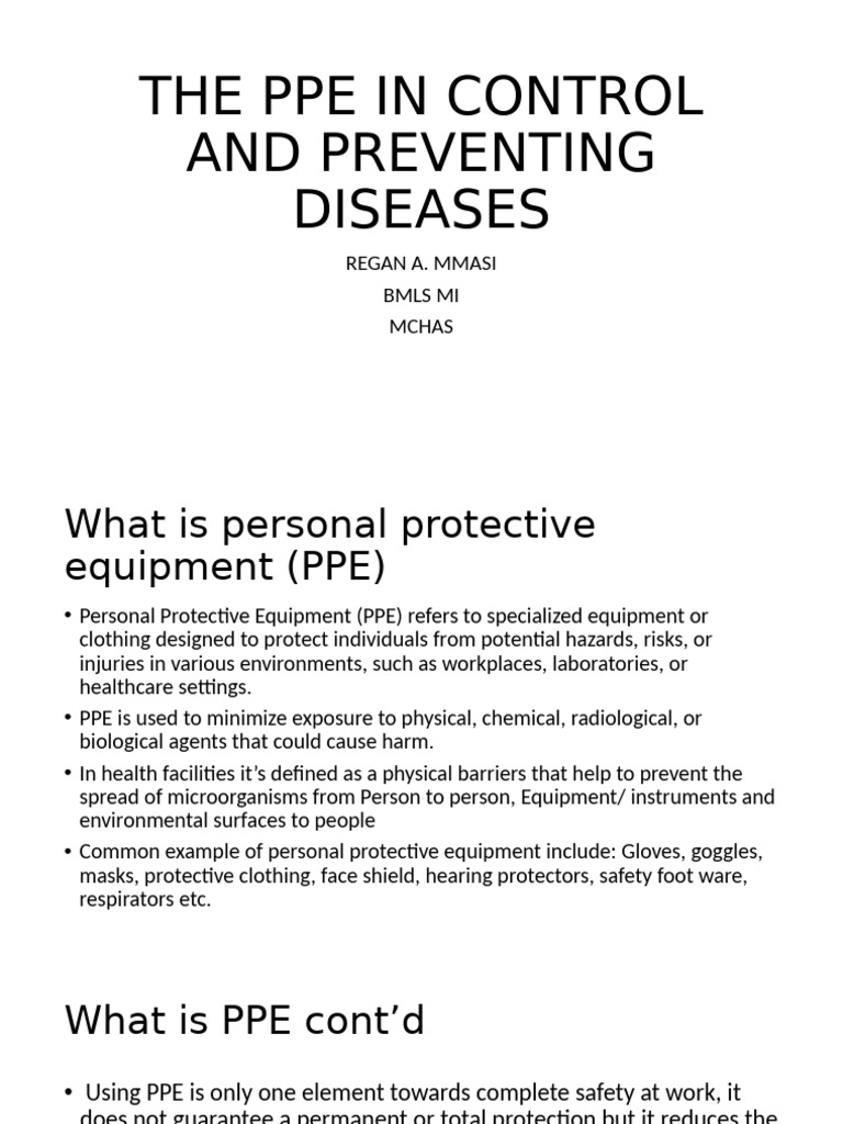 9.the Ppe in Control and Preventing Diseases | PDF