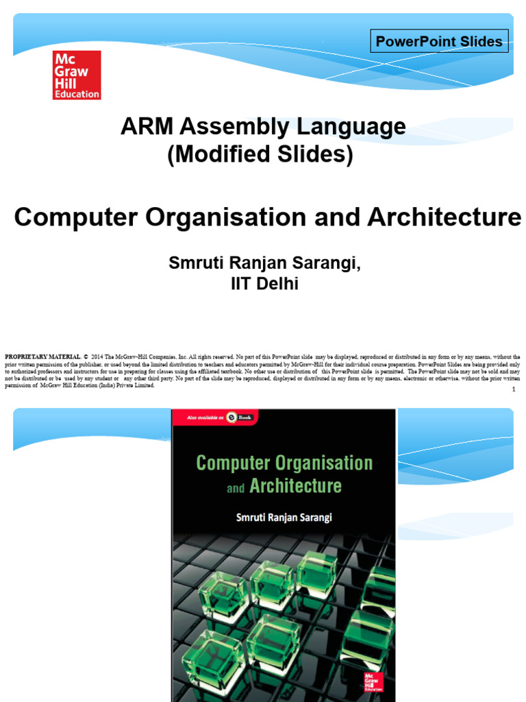 ARM Assembly Language Slides | PDF | Central Processing Unit | Computer Science