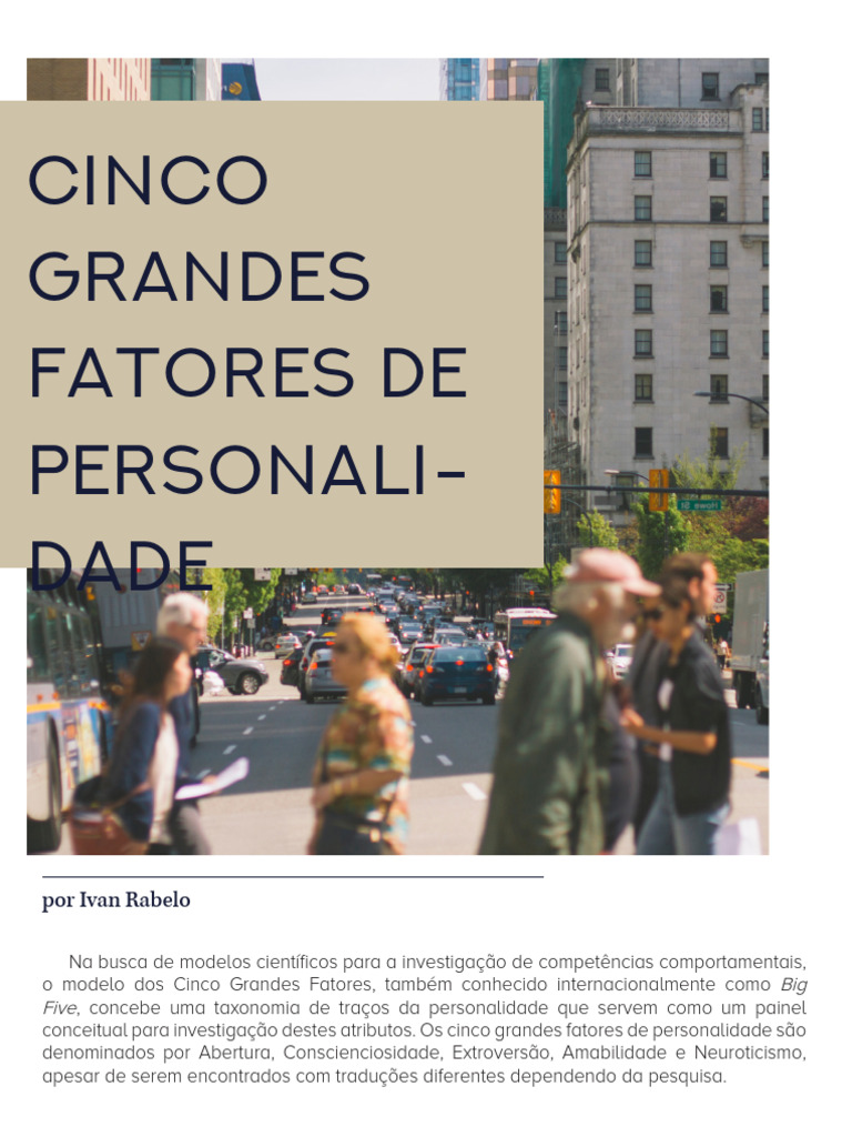 Cinco Fatores da Personalidade Big Five | PDF | Emoções | Autoajuda