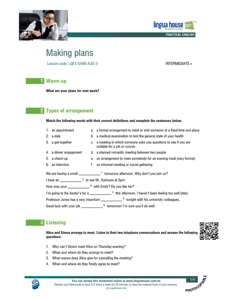 Making Plans | PDF