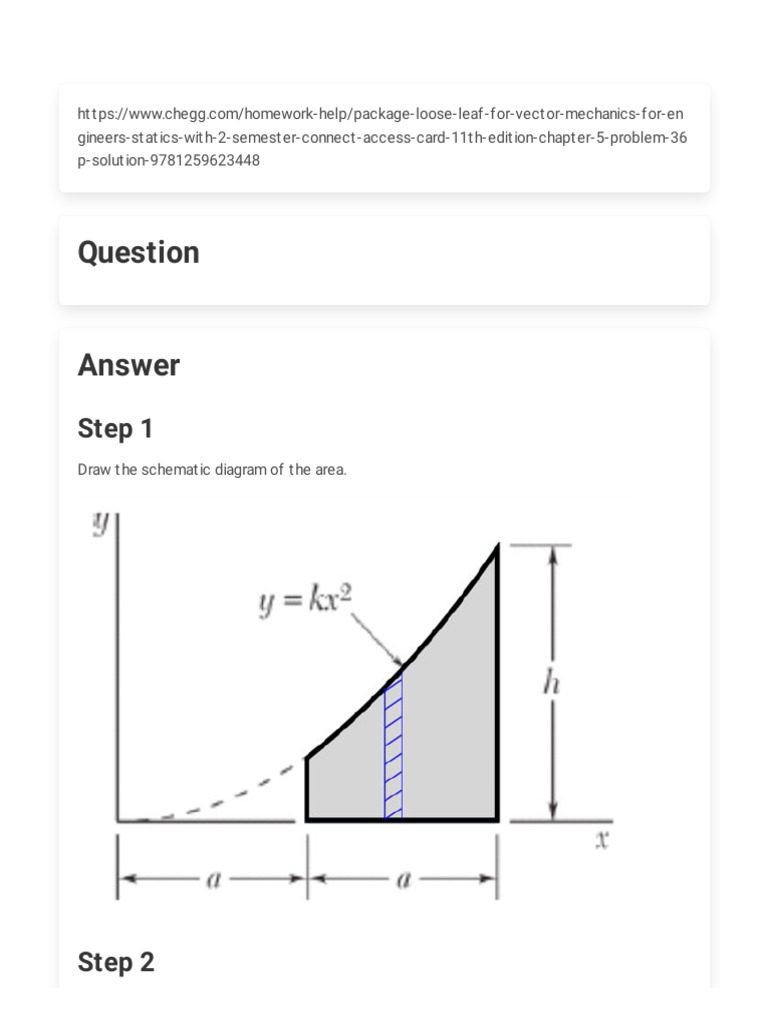 Step 1: Gineers-Statics-With-2-Semester-Connect-Access-Card-11th-Edition-Chapter-5-Problem-36 P ...