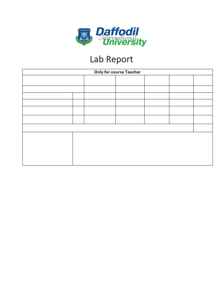 Lab Report Cover | PDF