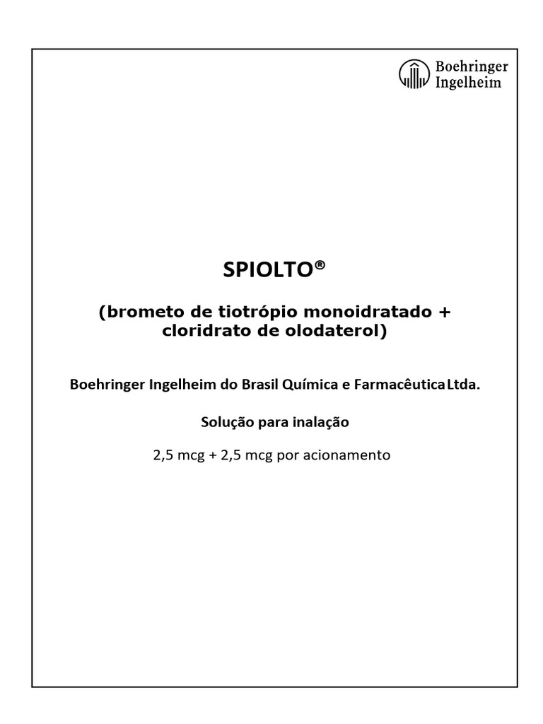 Bula Spiolto Paciente Consulta Remedios | PDF