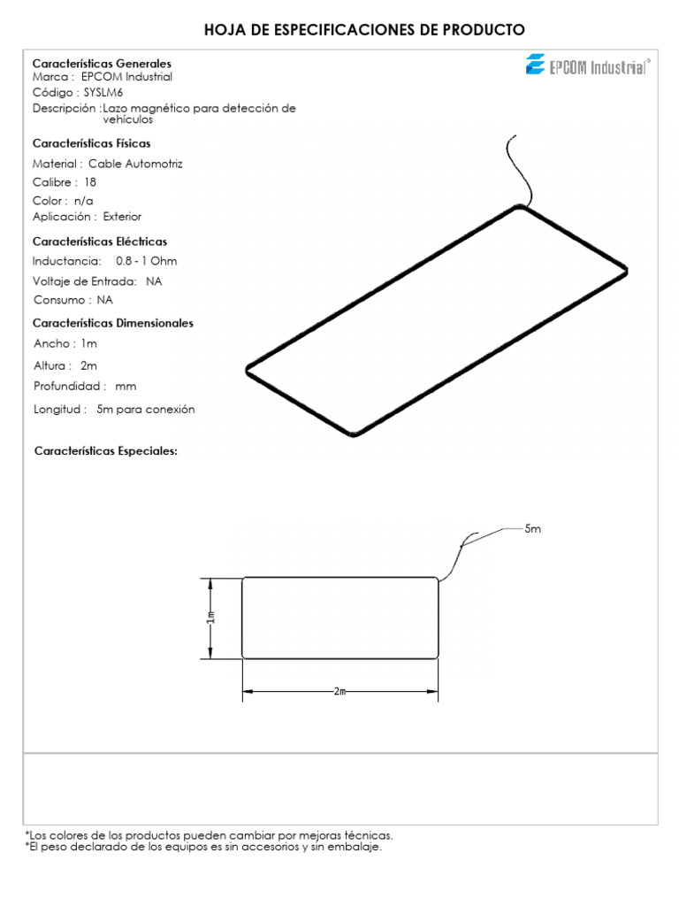 Syslm6 Hoja Espec | PDF