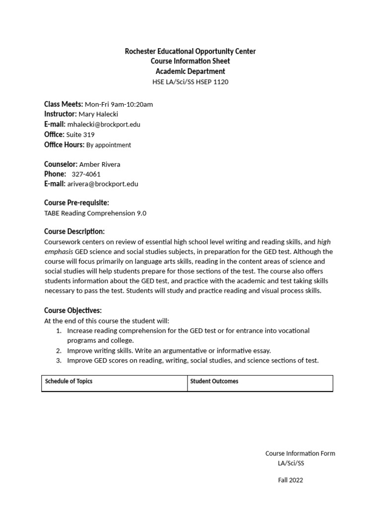 CIS HSE Core Class MaryHalecki Summer 2024 | PDF