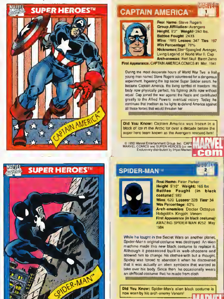Marvel Universe I Cards | PDF