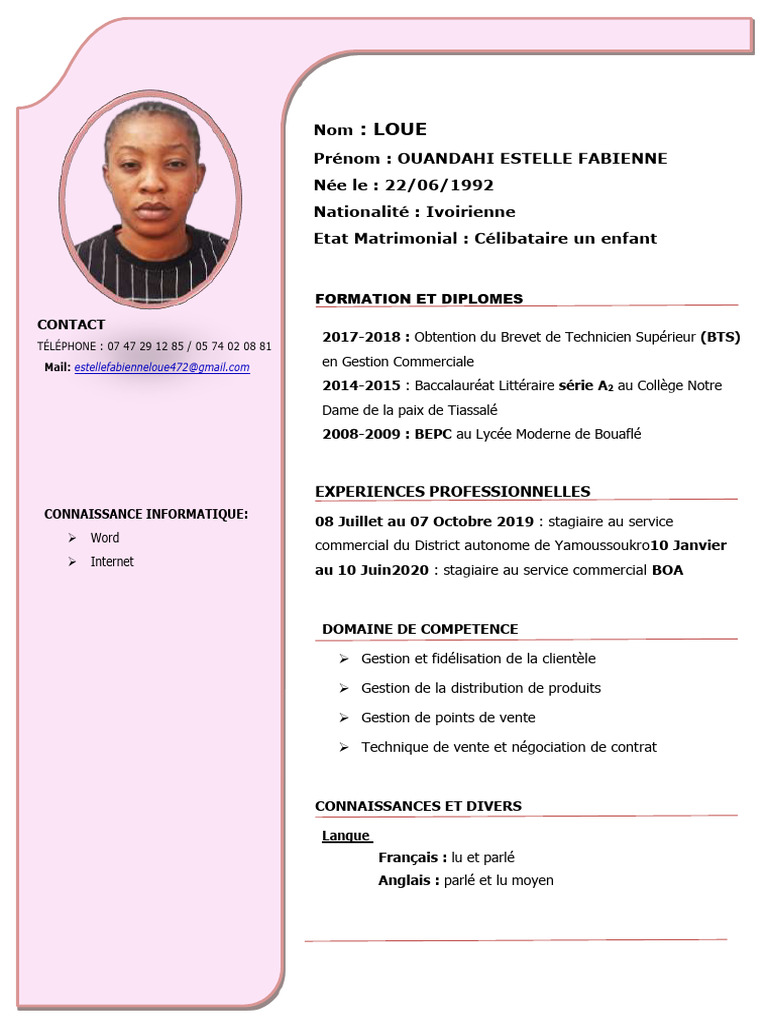 CV Fabienne | PDF