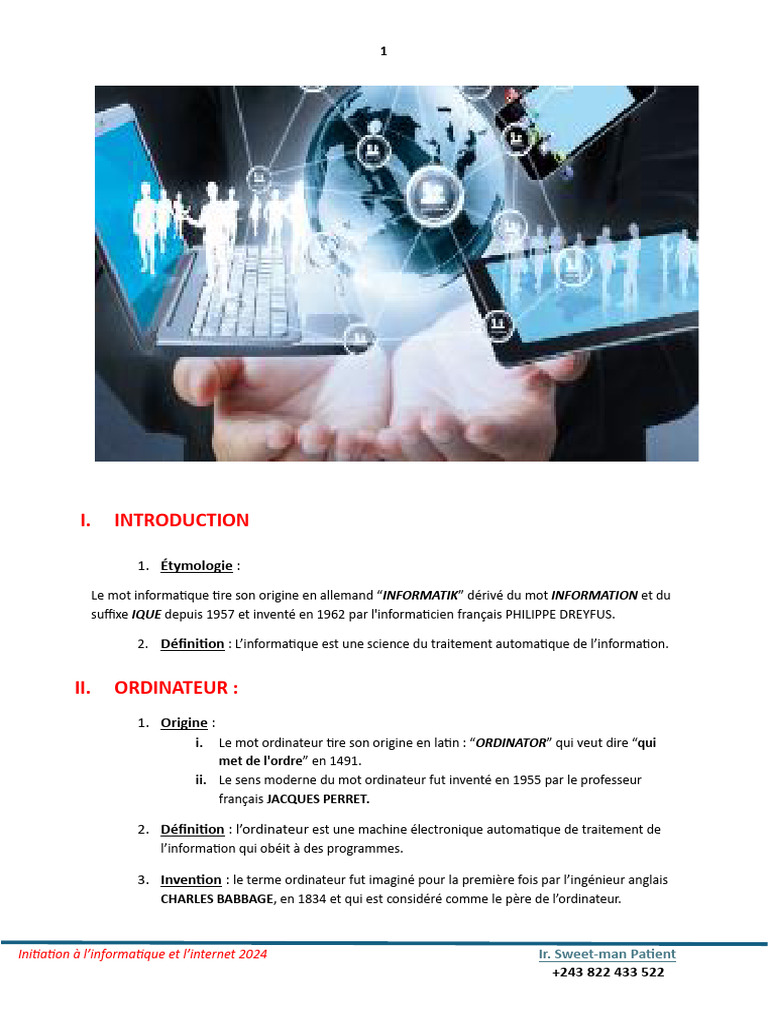 Initiation À L'informatique Et L'internet | PDF