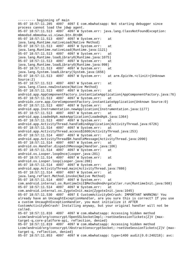 Logcat | PDF