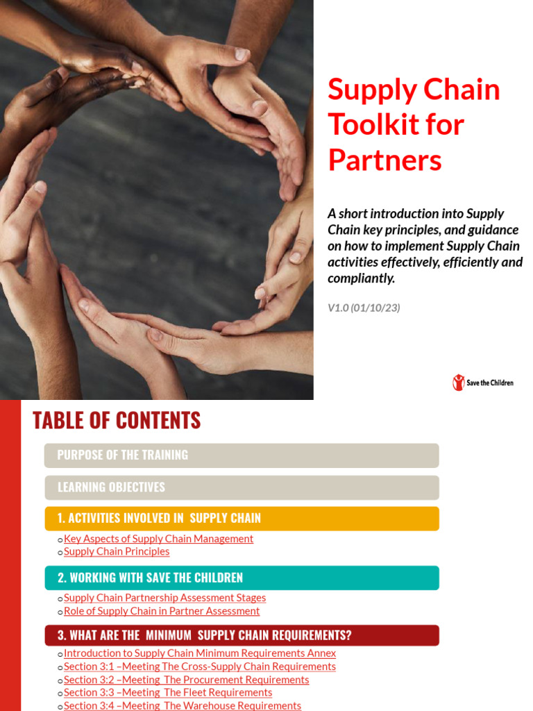 Supply Chain Toolkit for Partners | PDF | Procurement | Finance & Money ...