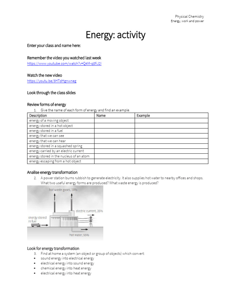 4 Energy Activity 02 | PDF