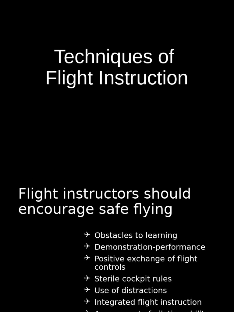 Techniques of Flight Instruction | PDF
