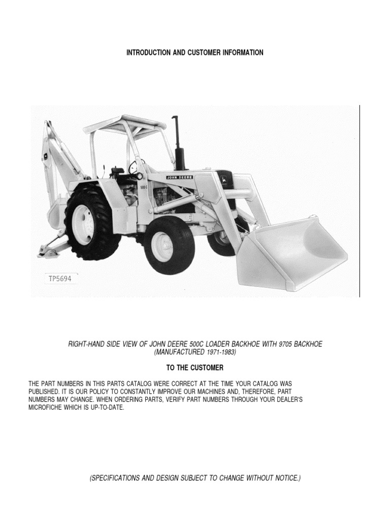 500C Backhoe Loader Introduction | PDF | Tractor | Computers