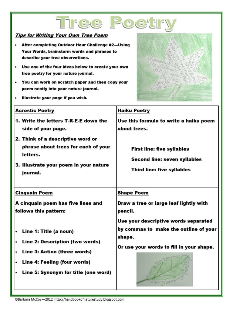 5th Gd. Tree Poetry | PDF