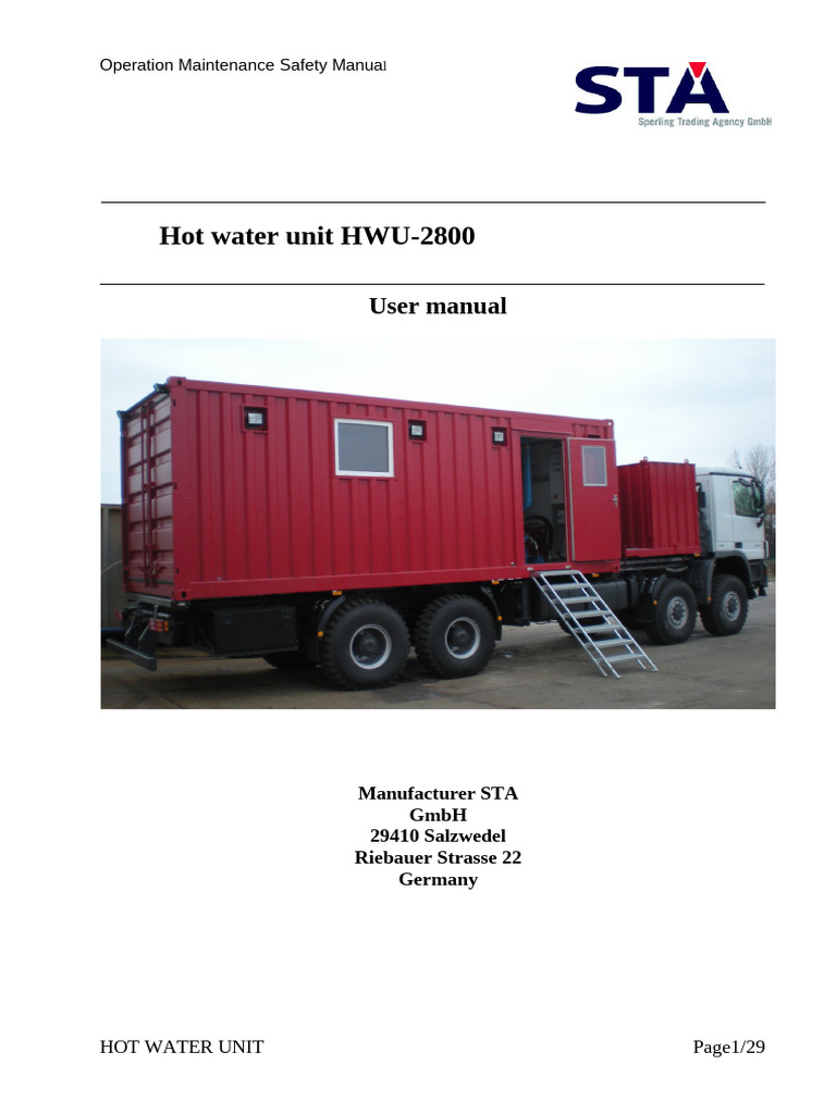 Hot Water Unit Sta | PDF
