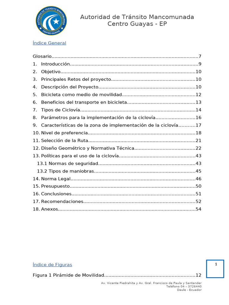 Proyecto Ciclovía La JOYA, Final | PDF