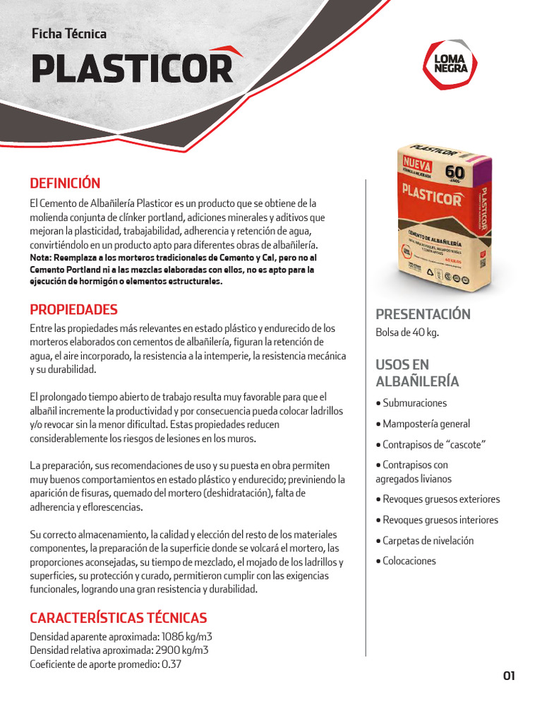 Plasticor-Ficha-y-folleto-de-producto-FICHA-TECNICA | PDF