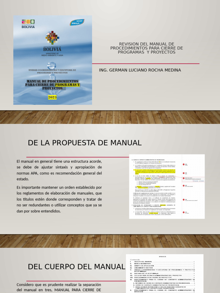 Revision Del Manual de Procedimientos para Cierre de | PDF