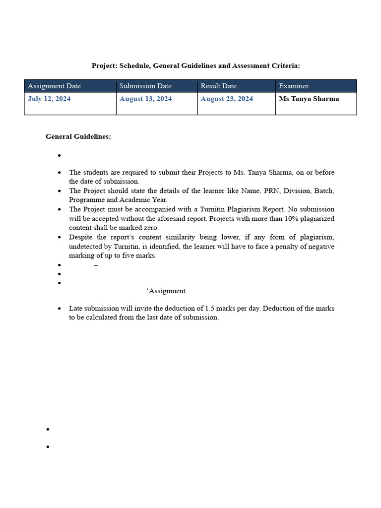 Guidelines For Submission of ICE 2 - Project | PDF | Citation | Turnitin