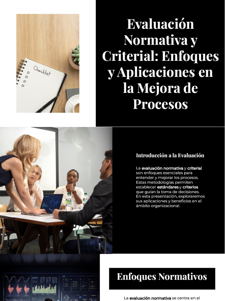 Slidesgo Evaluacion Normativa y Criterial Enfoques y Aplicaciones en La Mejora de Procesos ...