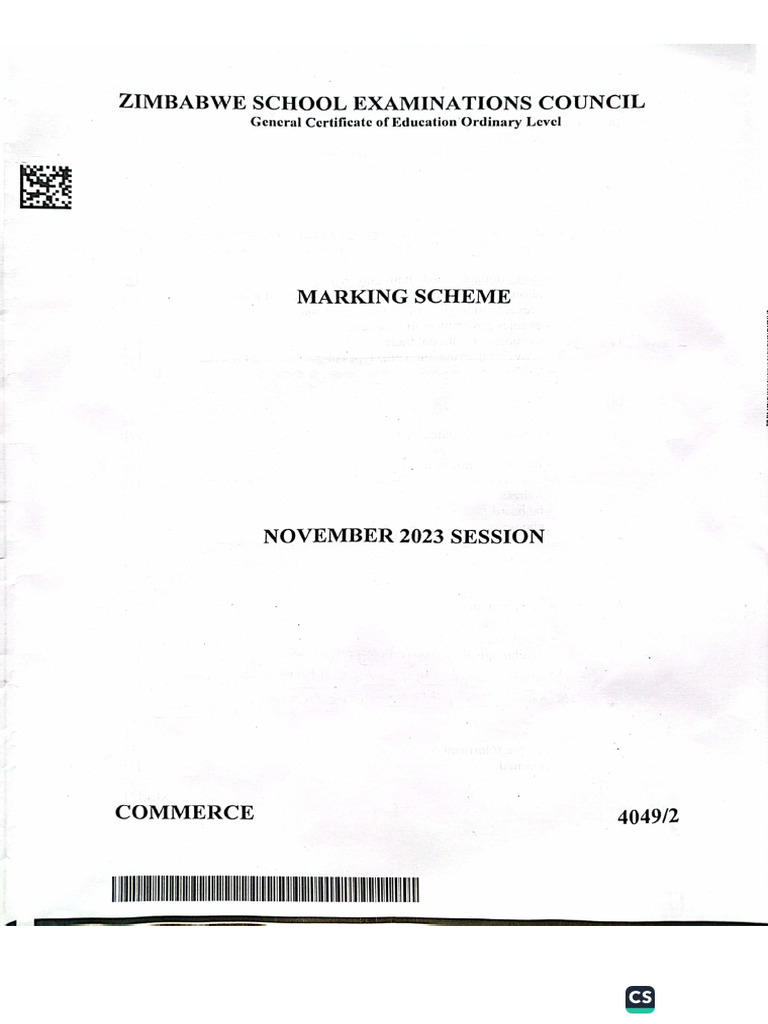 Commerce 2023 Marking Guide | PDF