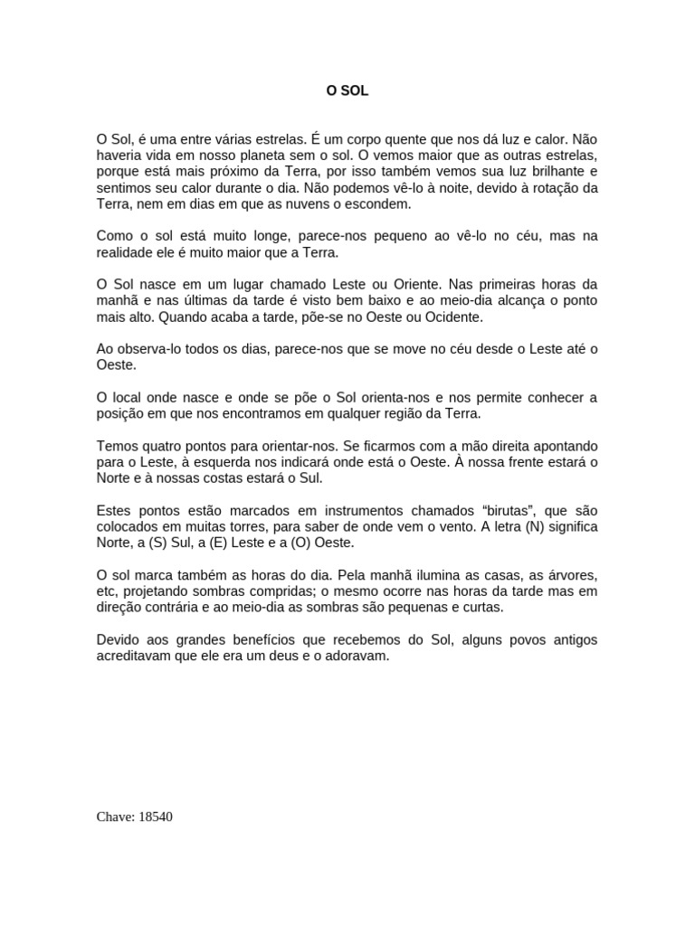 O Sol | PDF