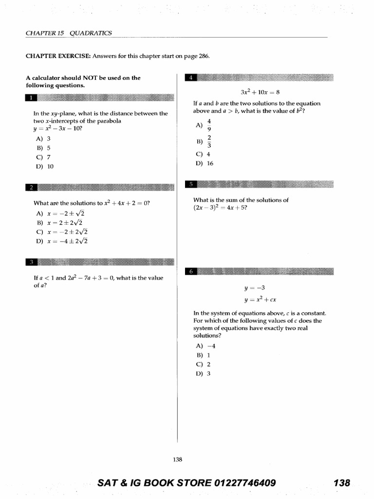 Quadratics 2 | PDF