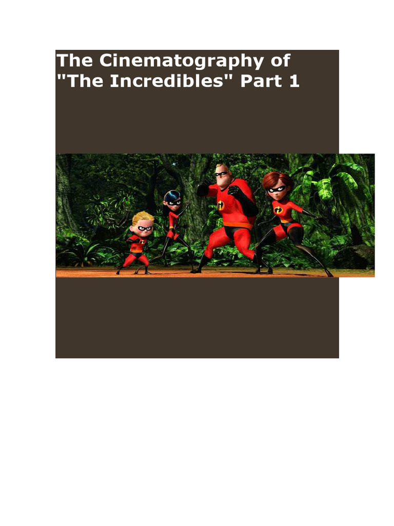 Analise Pixar - S Incredibles | PDF