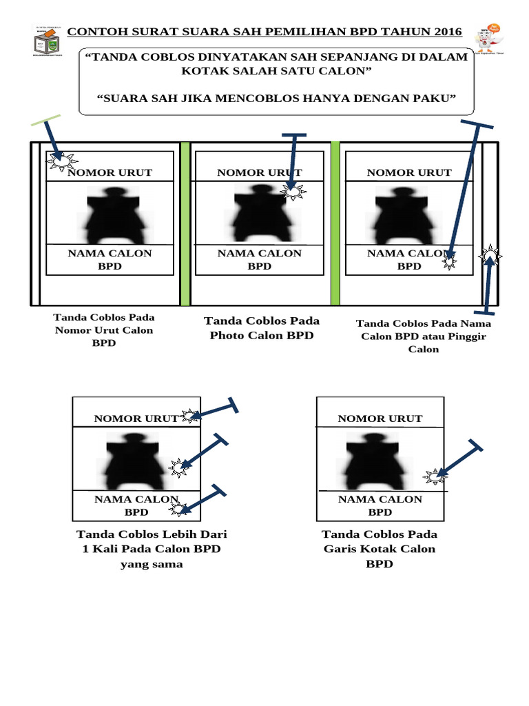 Contoh Surat Suara Sah Pemilihan BPD Tahun 2016 | PDF