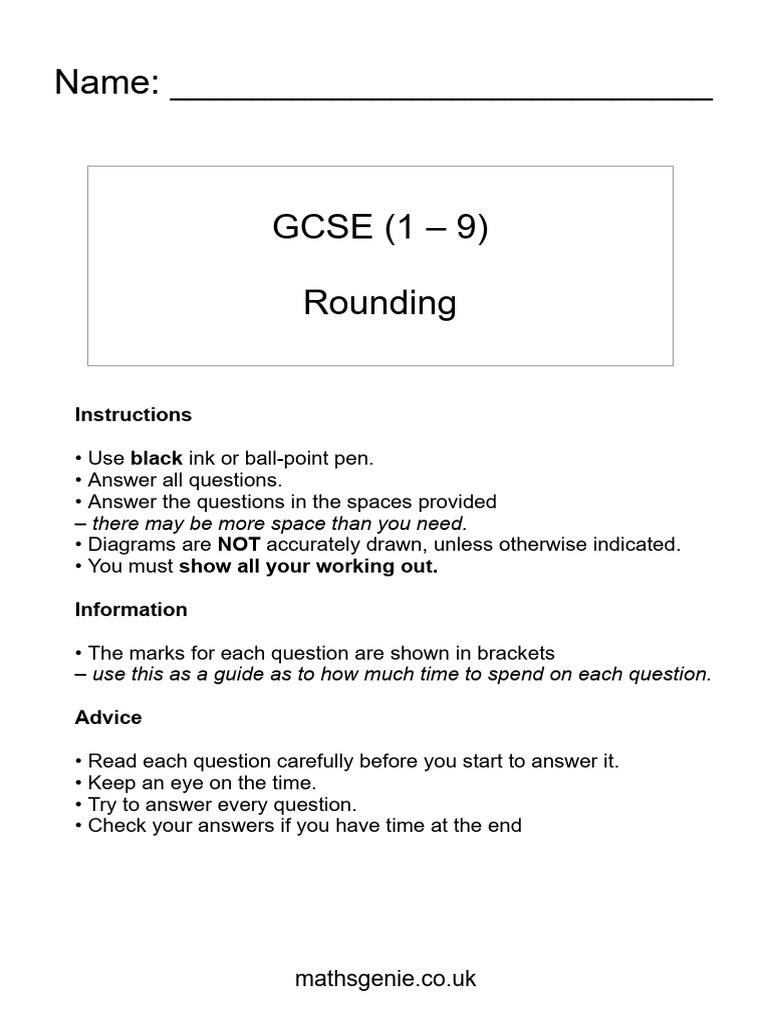 1 Rounding | PDF