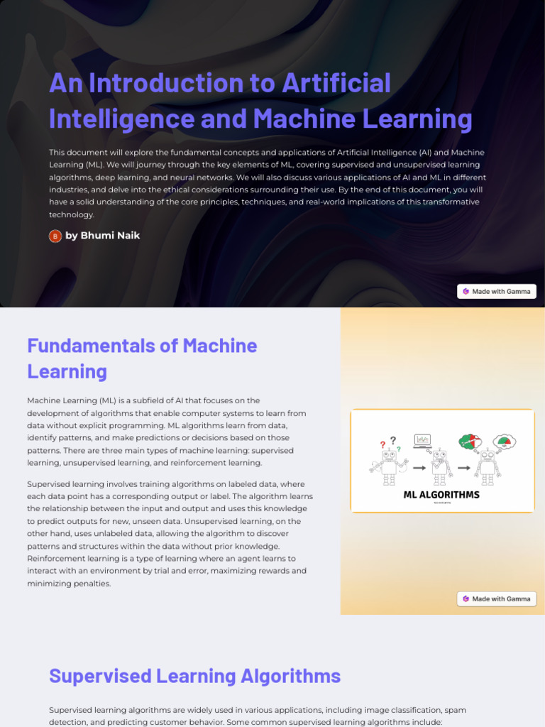 An Introduction To Artificial Intelligence and Machine Learning | PDF