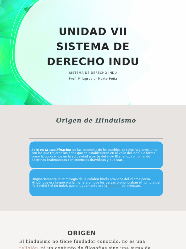 Unidad Vii Sistema de Derecho Indu | PDF